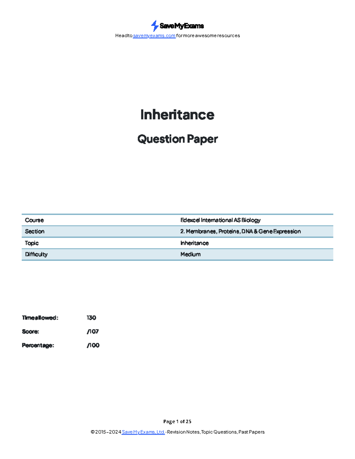 2C inheritance 题目 - Page 1 of 25 Inheritance Question Paper Course ...