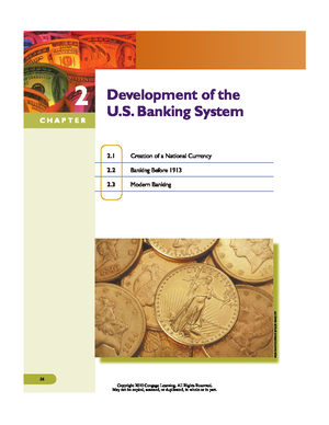 Chapter 1 The business of banking - Banking Systems, 2e © Cengage/South ...