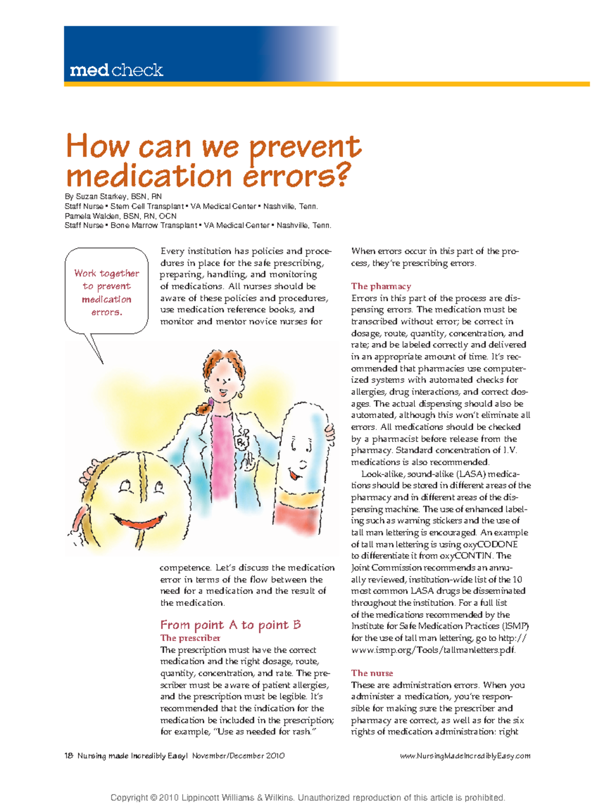 #5 - Article (Medication Errors) How can we prevent medication errors ...
