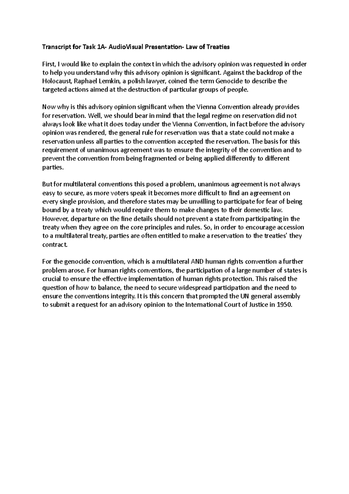 Transcript for Task 1A- Audio Visual Presi - Transcript for Task 1A ...