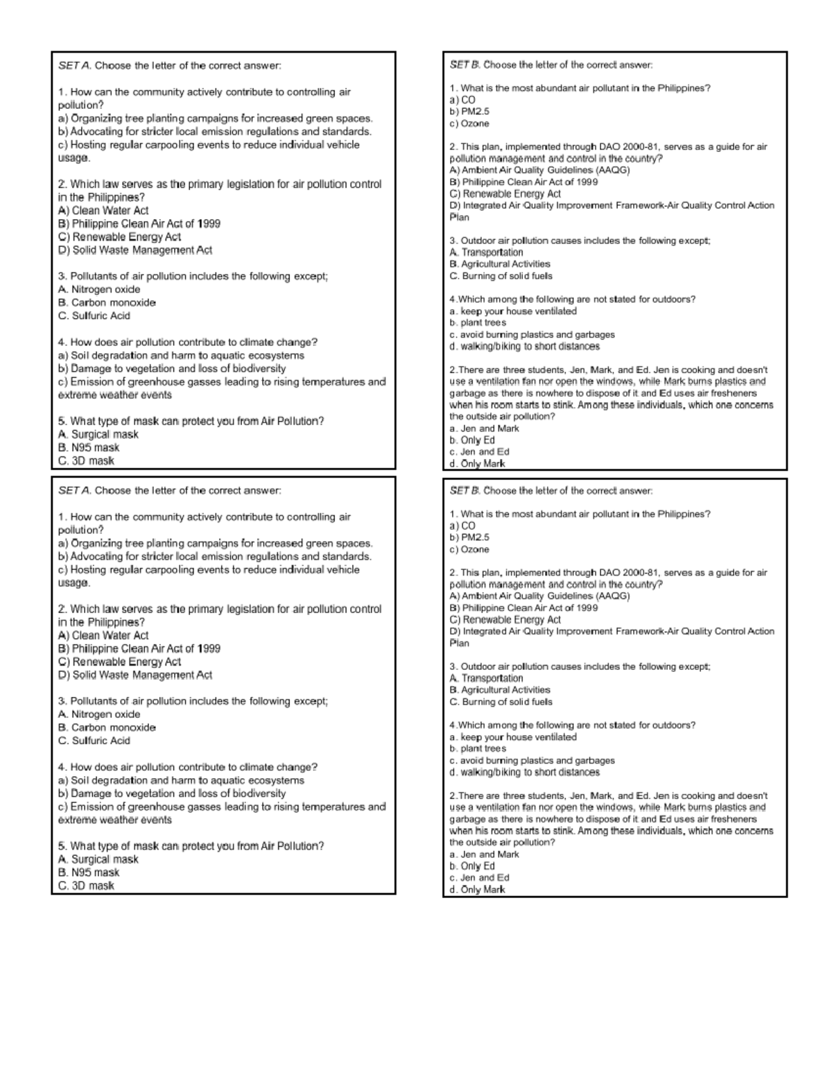 AIR- Pollution-QUIZ - Quiz - Physical Science - Studocu