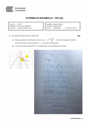 Examen Final A - Calculo Integral-propuesto - EVALUACIÓN FINAL (A)- 2022- ASIGNATURA DOCENTE ...
