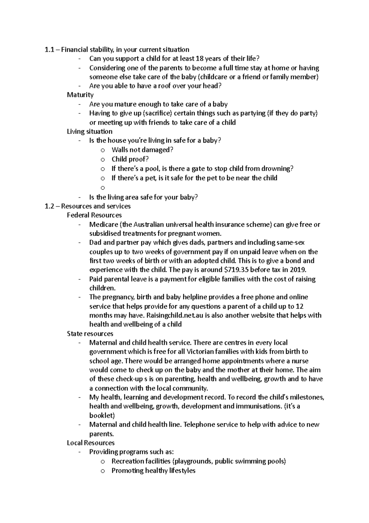 Health script - some information on development of a child - 1 ...