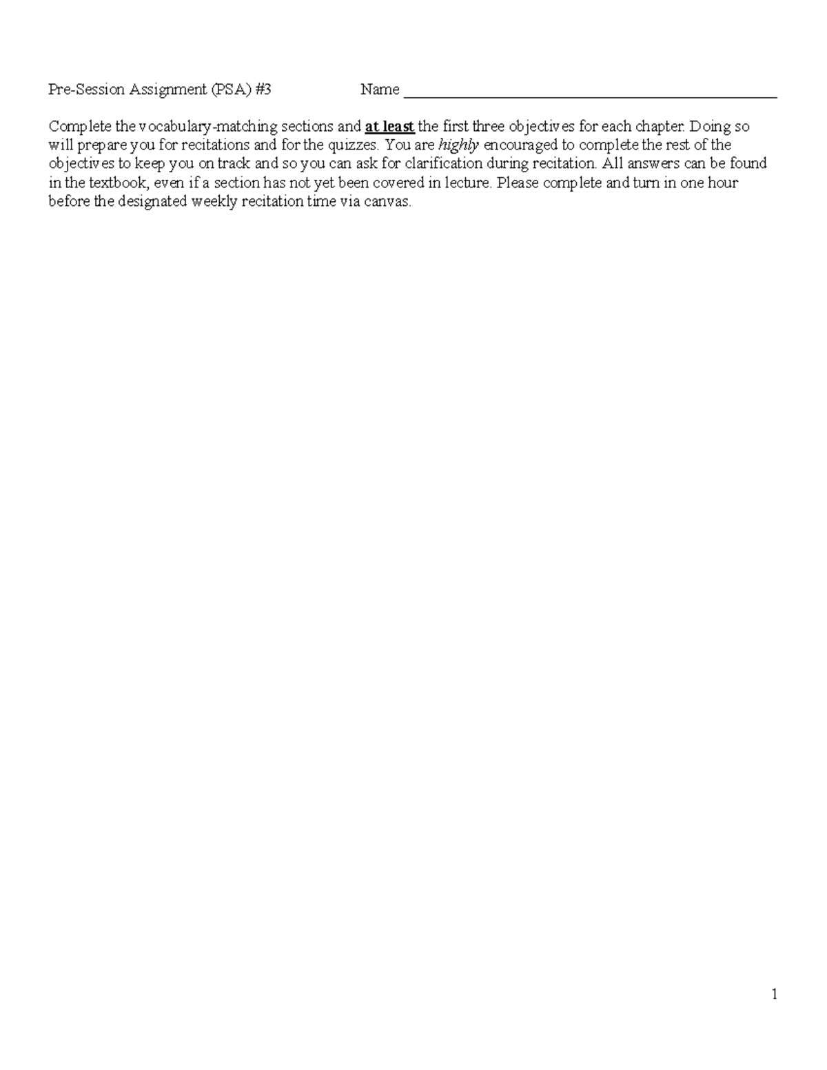 PSA 3 - psa over chapters 21,31, and 32 - Pre-Session Assignment (PSA ...