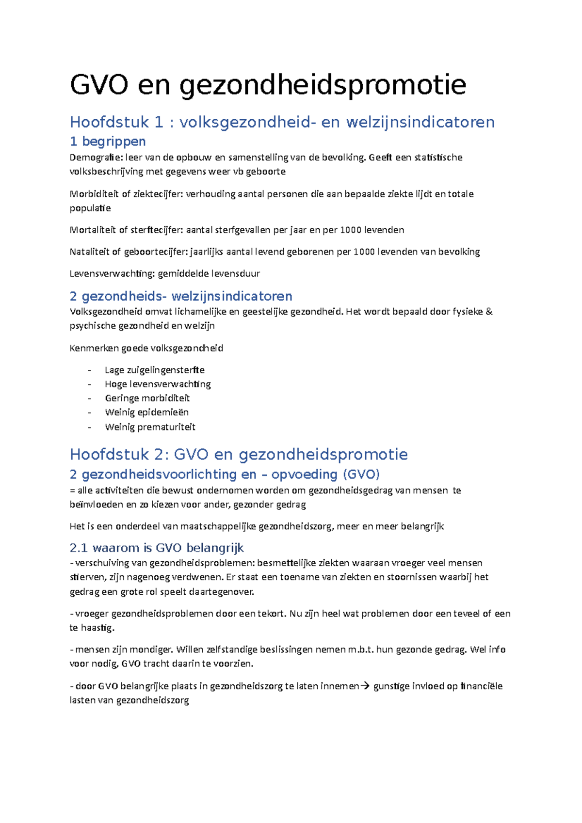 GVO en gezondheidspromotie - GVO en gezondheidspromotie Hoofdstuk 1 ...