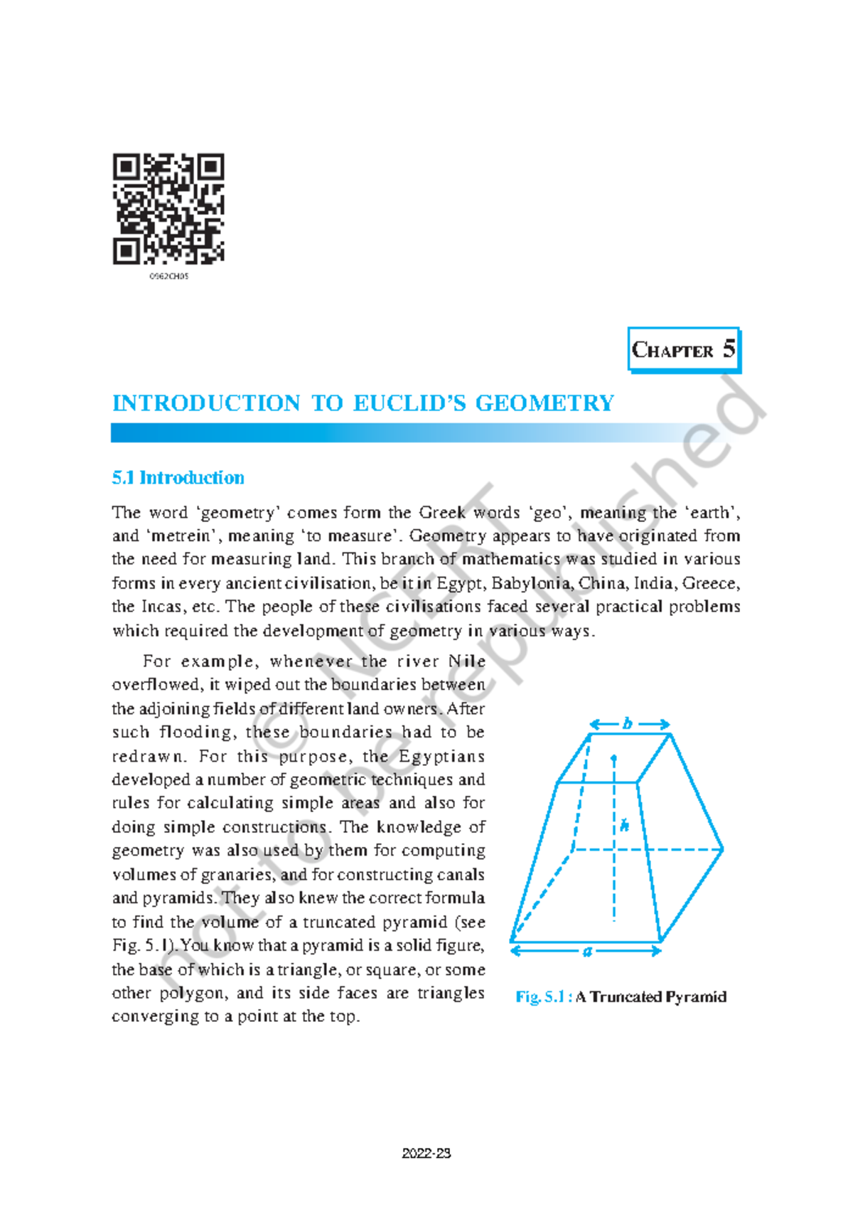 Geometry - 78 MATHEMATICS CHAPTER 5 INTRODUCTION TO EUCLID’S GEOMETRY 5 ...