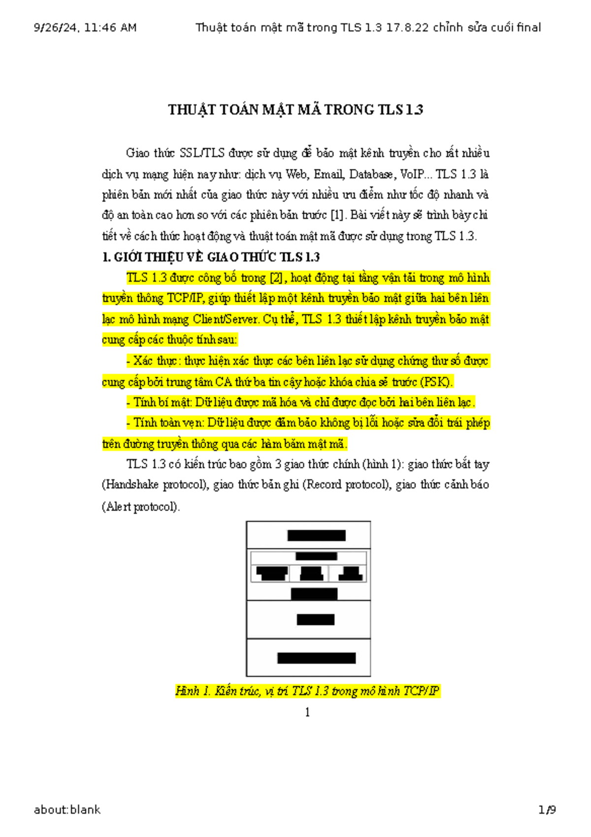 Thuật toán mật mã trong TLS 1.3 17.8.22 chỉnh sửa cuối final - THUẬT ...