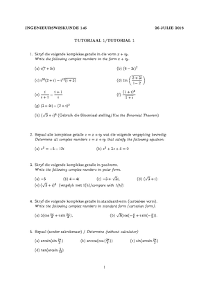 Memo 7 - Tutorial Memo for Engineering Maths 214 ( Differential Equations) - Tutorial 7 ...