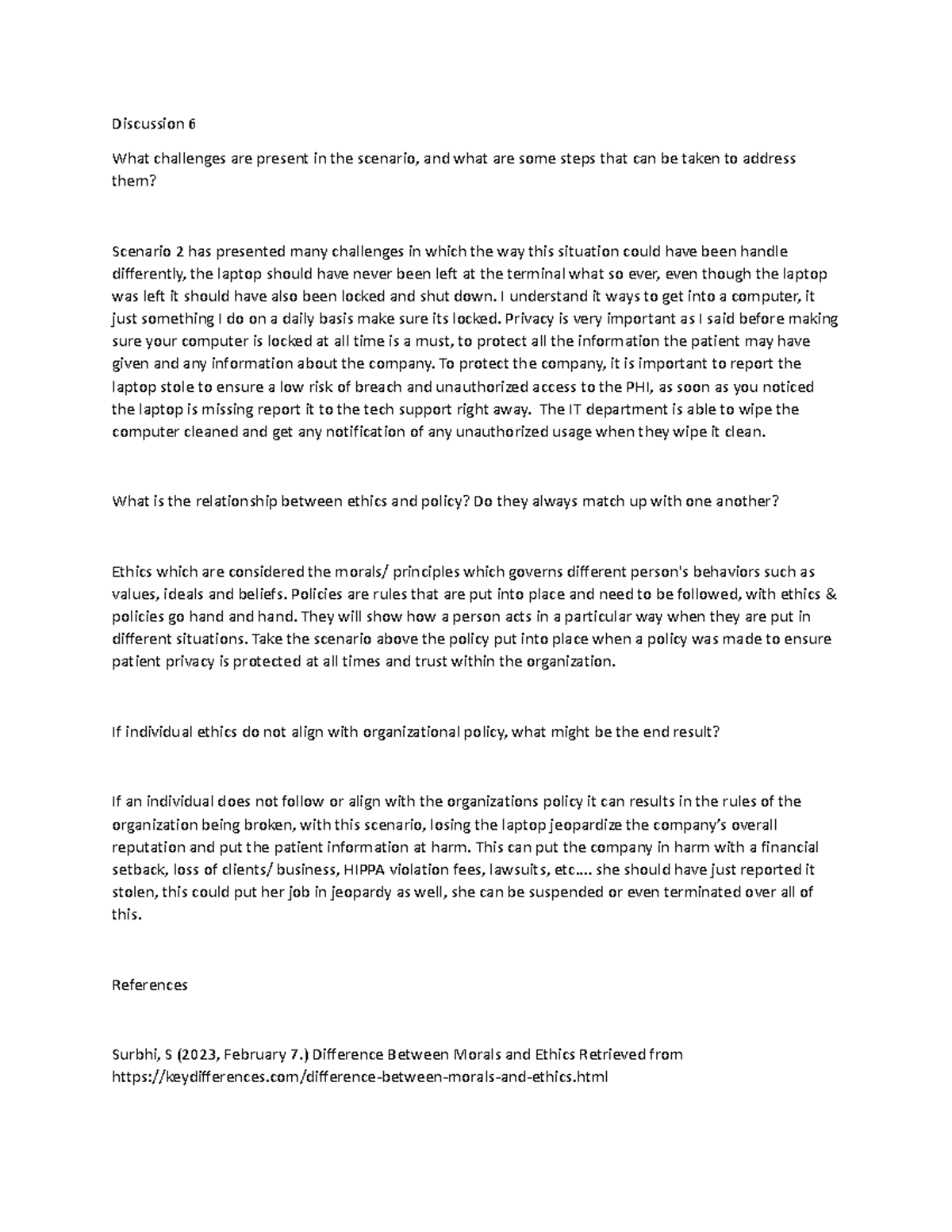 Discussion 6 2023 - Paper assignment - Discussion 6 What challenges are ...