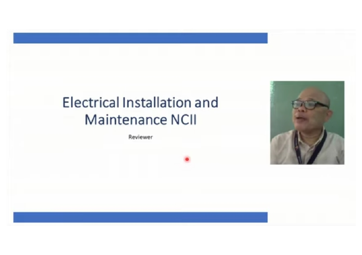 Electrical Installation Maintenance NCII Reviewer - BS Electrical Engineering - Studocu