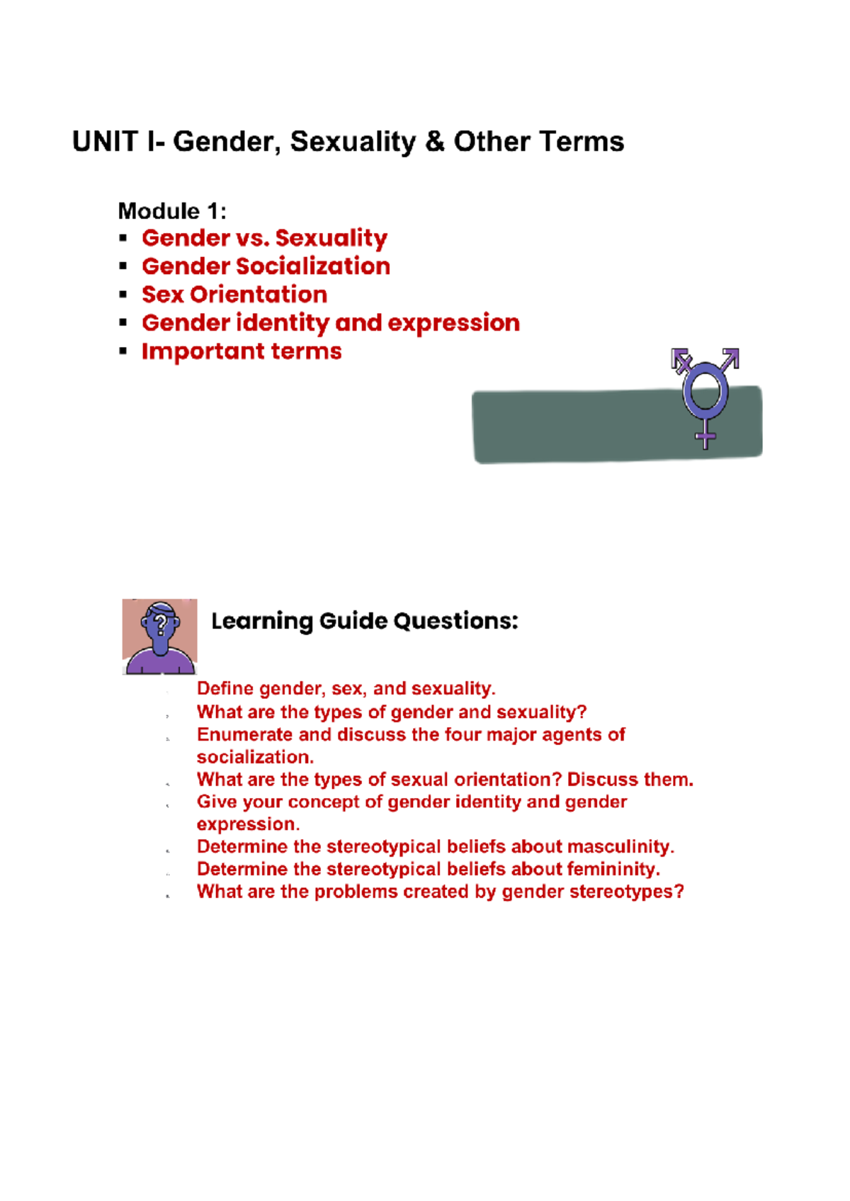 Module-1 Gender-Sexuality-and-Other-Terms - UNIT Gender, Sexuality ...