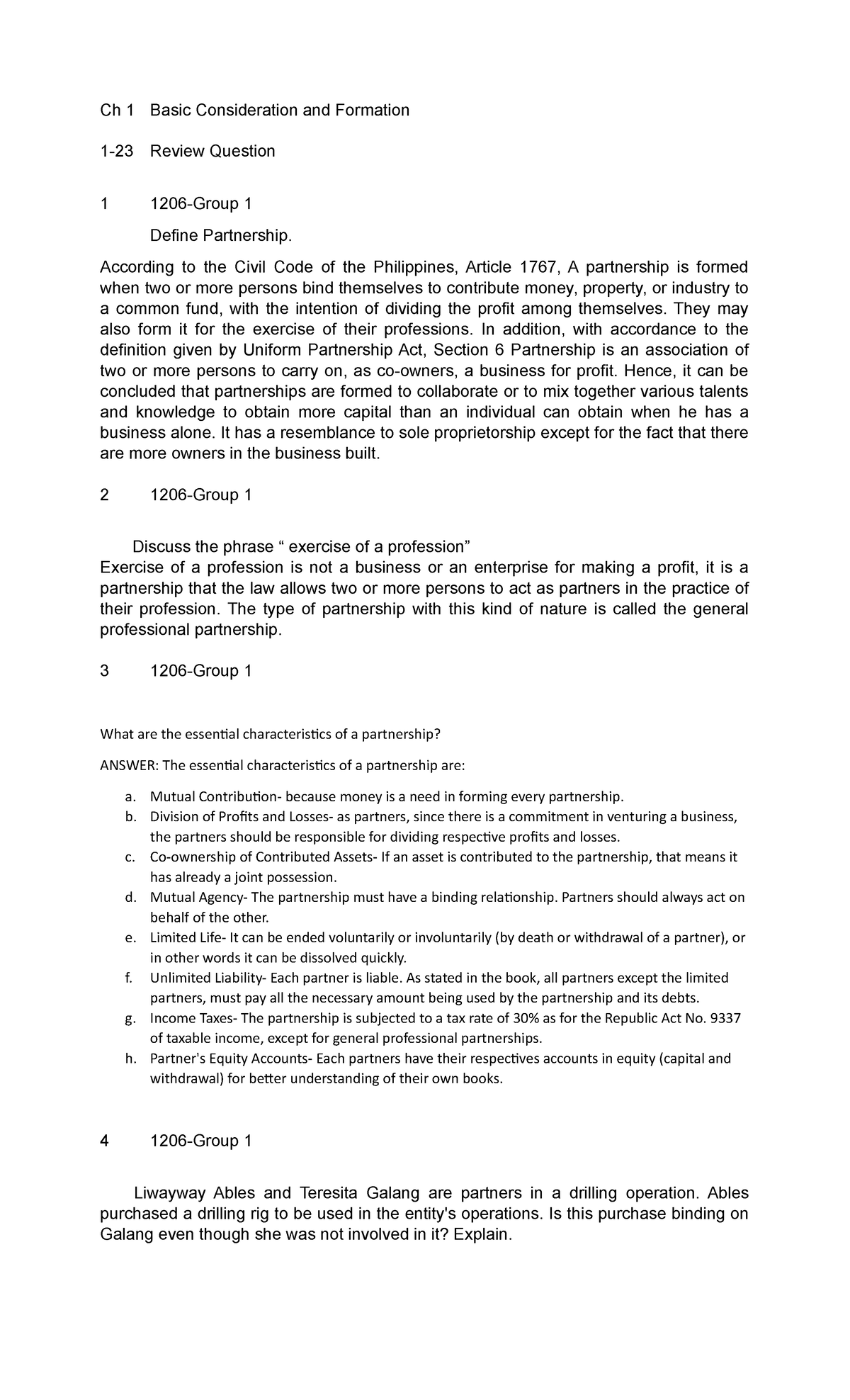 ACC102 Ch 1 Basic Consideration and Formation - Ch 1 Basic Consideration and Formation 1-23 ...