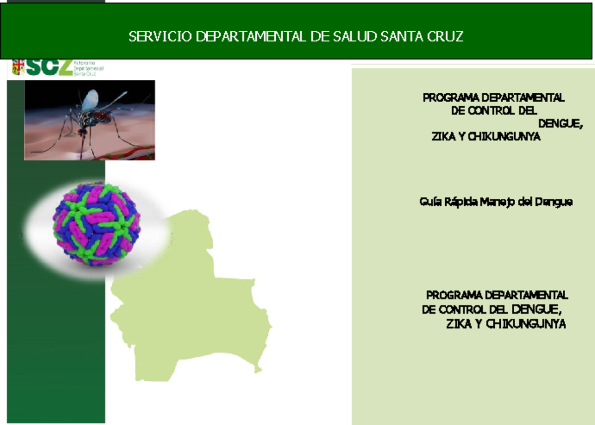 GUÍA Rápida Dengue - PROGRAMA DEPARTAMENTAL DE CONTROL DEL DENGUE, ZIKA Y CHIKUNGUNYA Guía ...