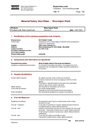 Roto-Inject Fluid - hoja de seguridad - MATERIAL SAFETY DATA SHEET ROTO ...