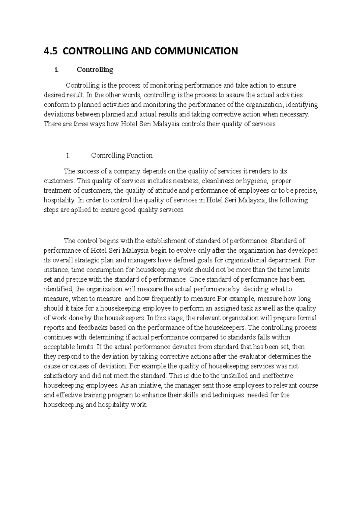 Controlling and communicating( Nadia) - 4 CONTROLLING AND COMMUNICATION ...