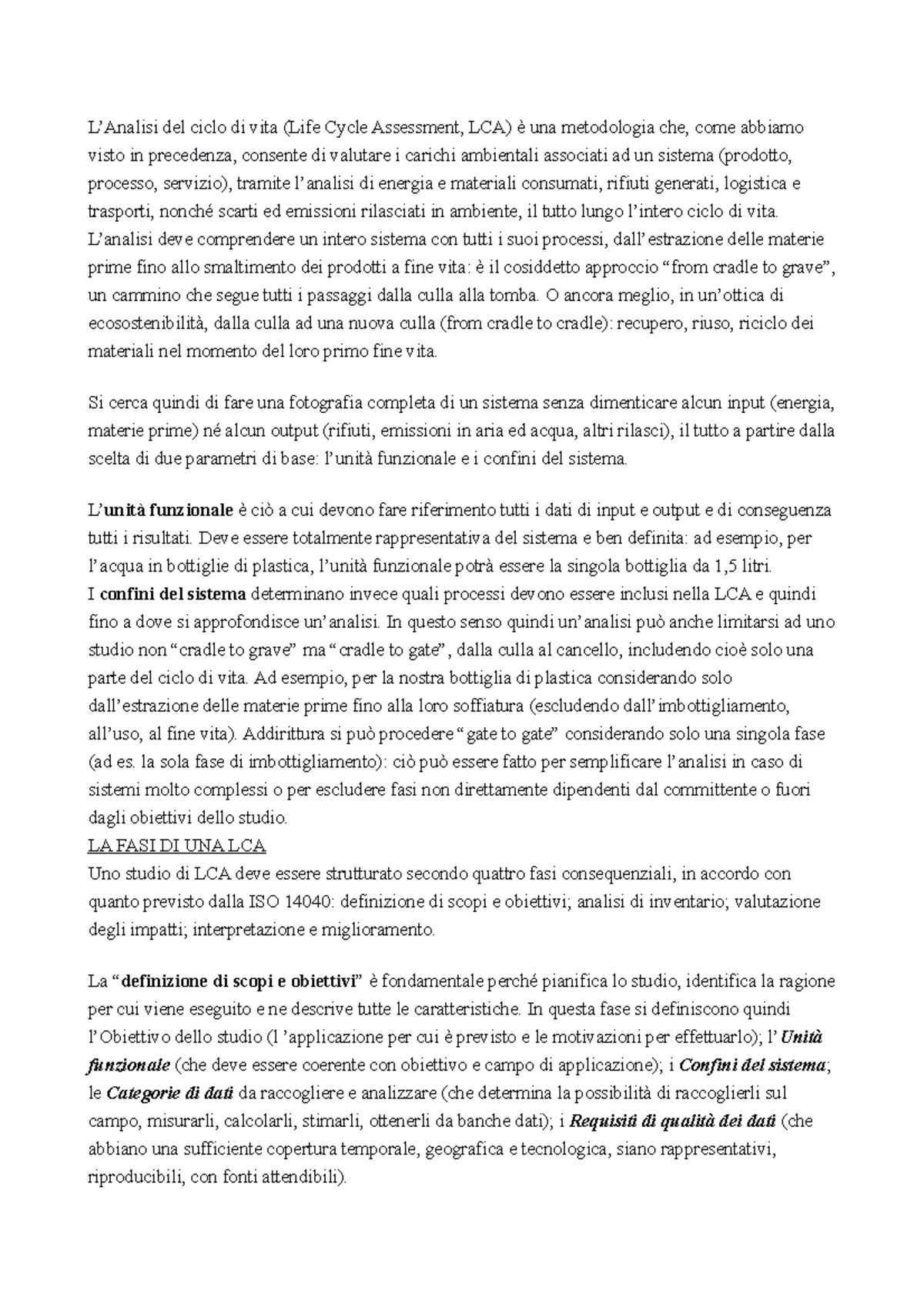 LCA - Tutto sul Life Cycle Assessment, Modalità di svolgimento, Fasi e ...