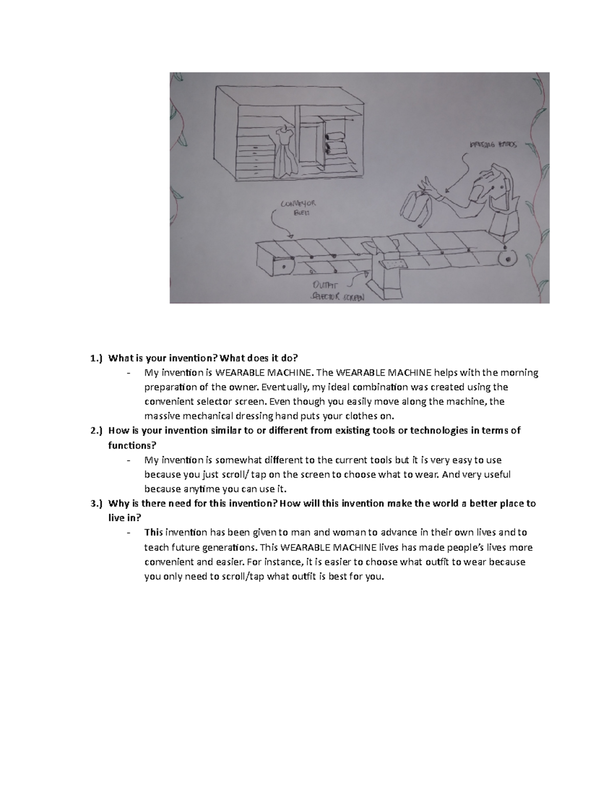 Document (32) - Ms. Rose De Leon - 1.) What is your invention? What ...