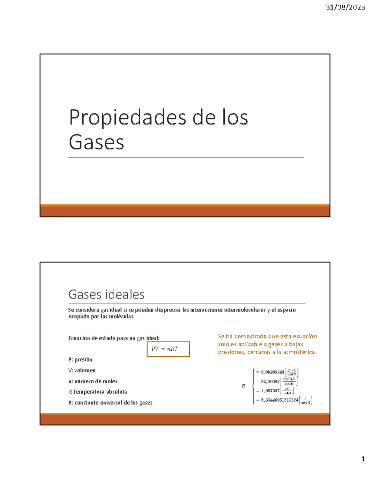 PPT 11 - Propiedades de los Gases - Propiedades de los Gases Gases ideales Se considera gas ...