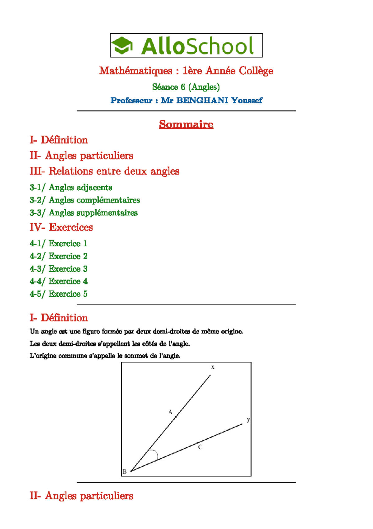 Seance-6-angles - FULL COURSES MATH FREE - Mathématiques3 - Studocu