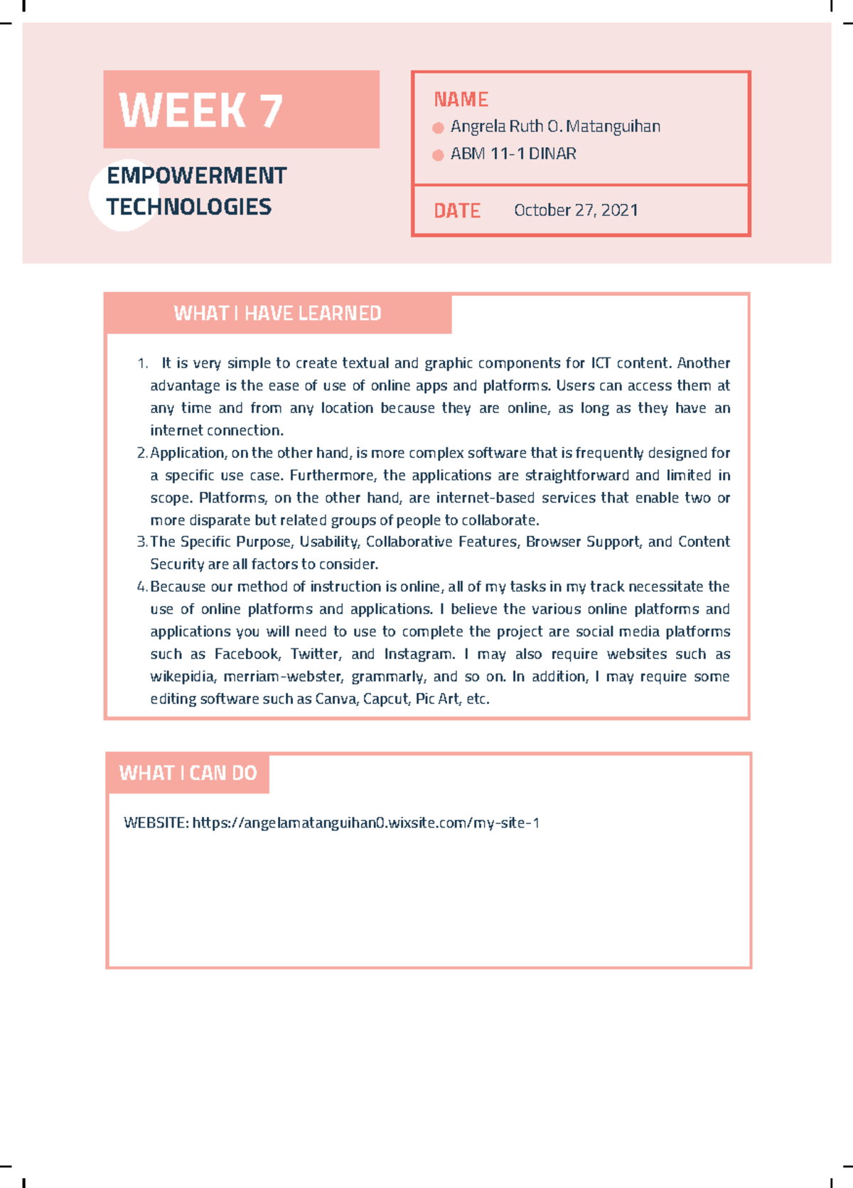 Matanguihan, Angela Ruth O. w7etech - Angrela Ruth O. Matanguihan ABM ...