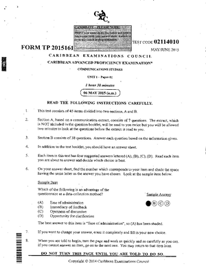 chemistry paper one - CSEC Chemistry - 2:1 Metal2: 2:8:7 non-metal ...