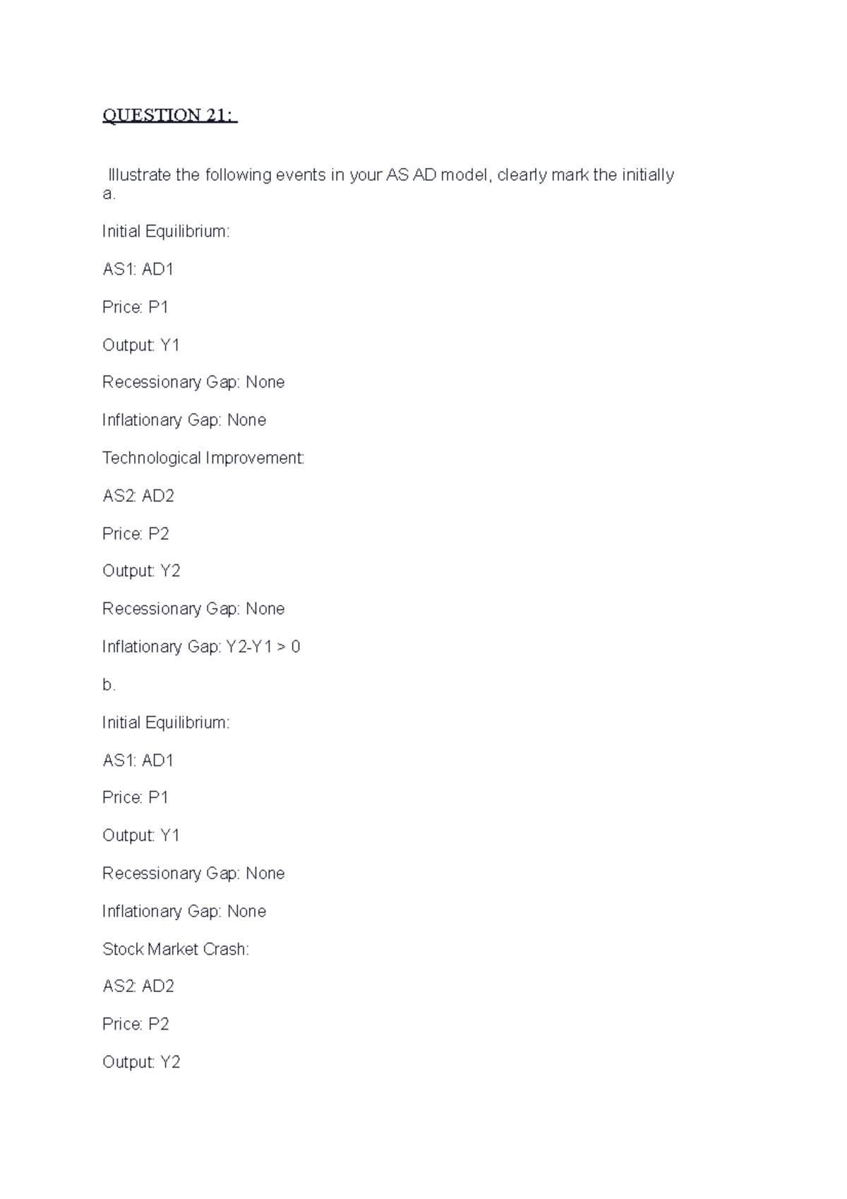 Question 21 - CALCULATIONS PROBLEMS - QUESTION 21: Illustrate the ...