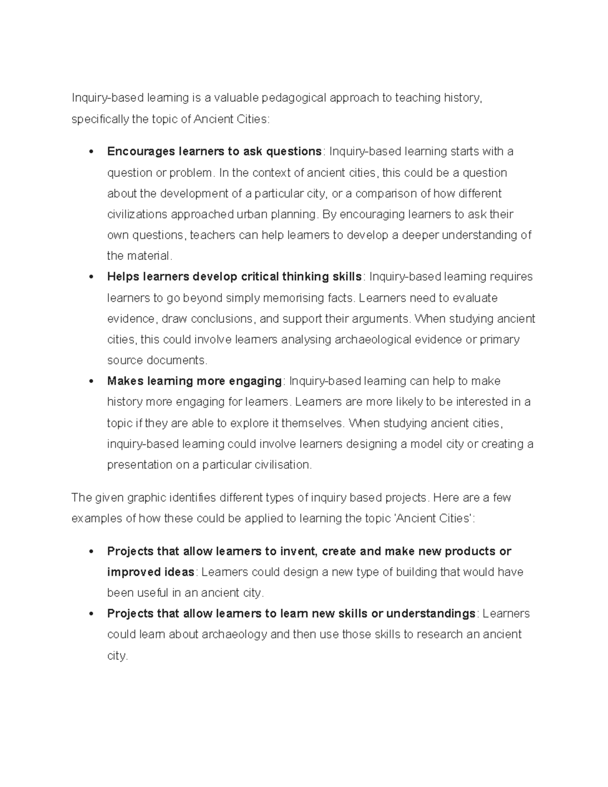 ICE TASK 2 ice task - Inquiry-based learning is a valuable pedagogical approach to teaching ...