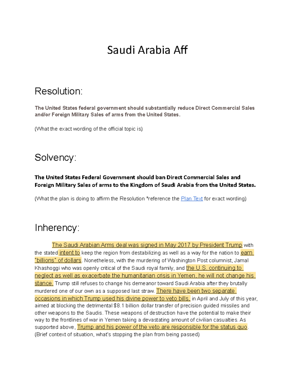 Saudi Arabia Aff - Saudi Arabia Af Resolution: The United States ...