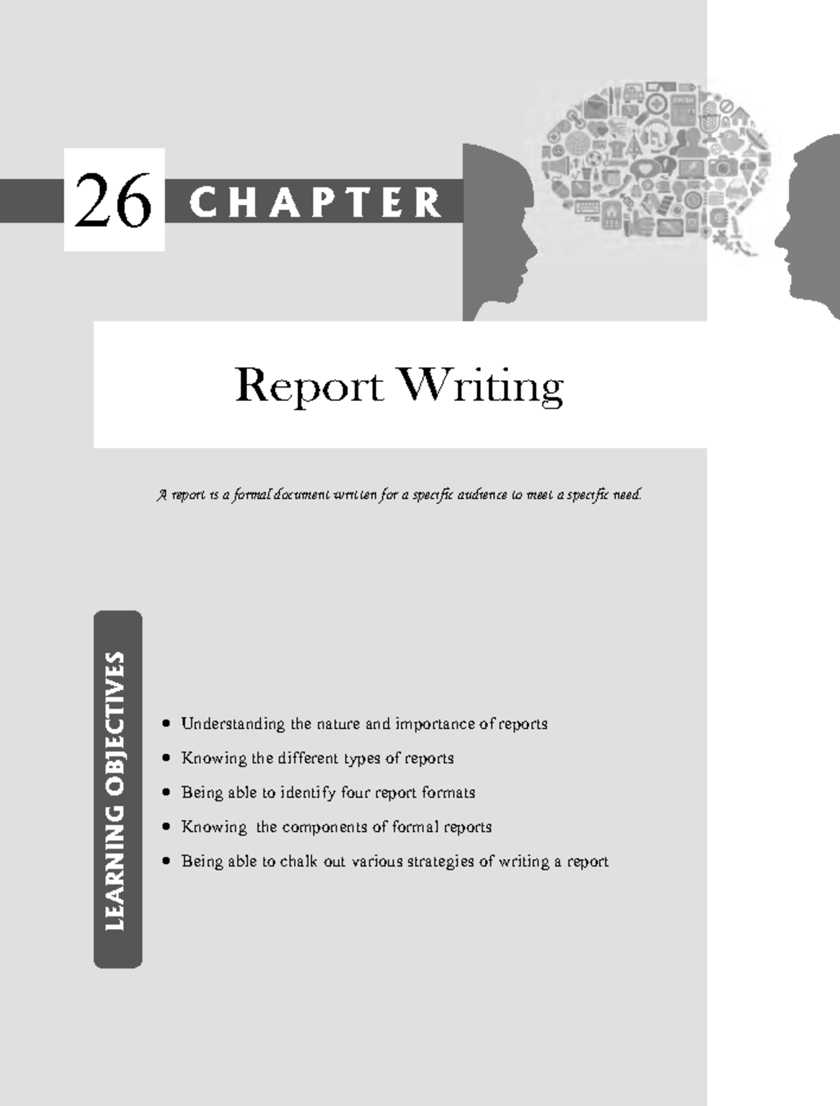 Report Writing and Types - C H A P T E R LEARNING OBJECTIVES Report ...