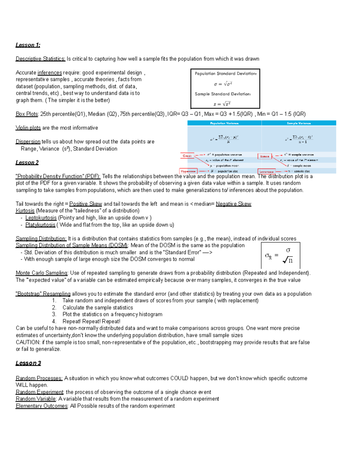 2811 Lessons - Google Docs - Lesson 1: Descriptive Statistics: Is ...