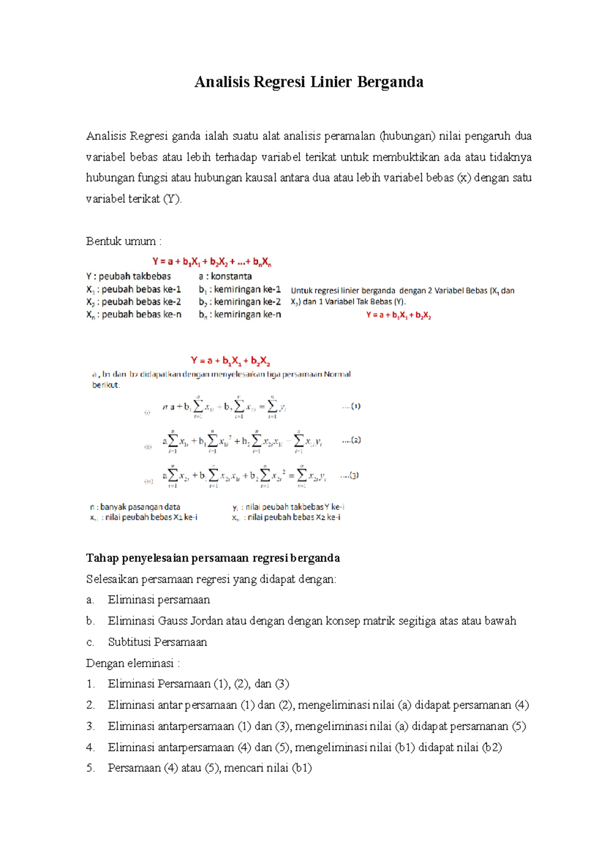 8. Analisis Regresi Linier Berganda - Analisis Regresi Linier Berganda ...