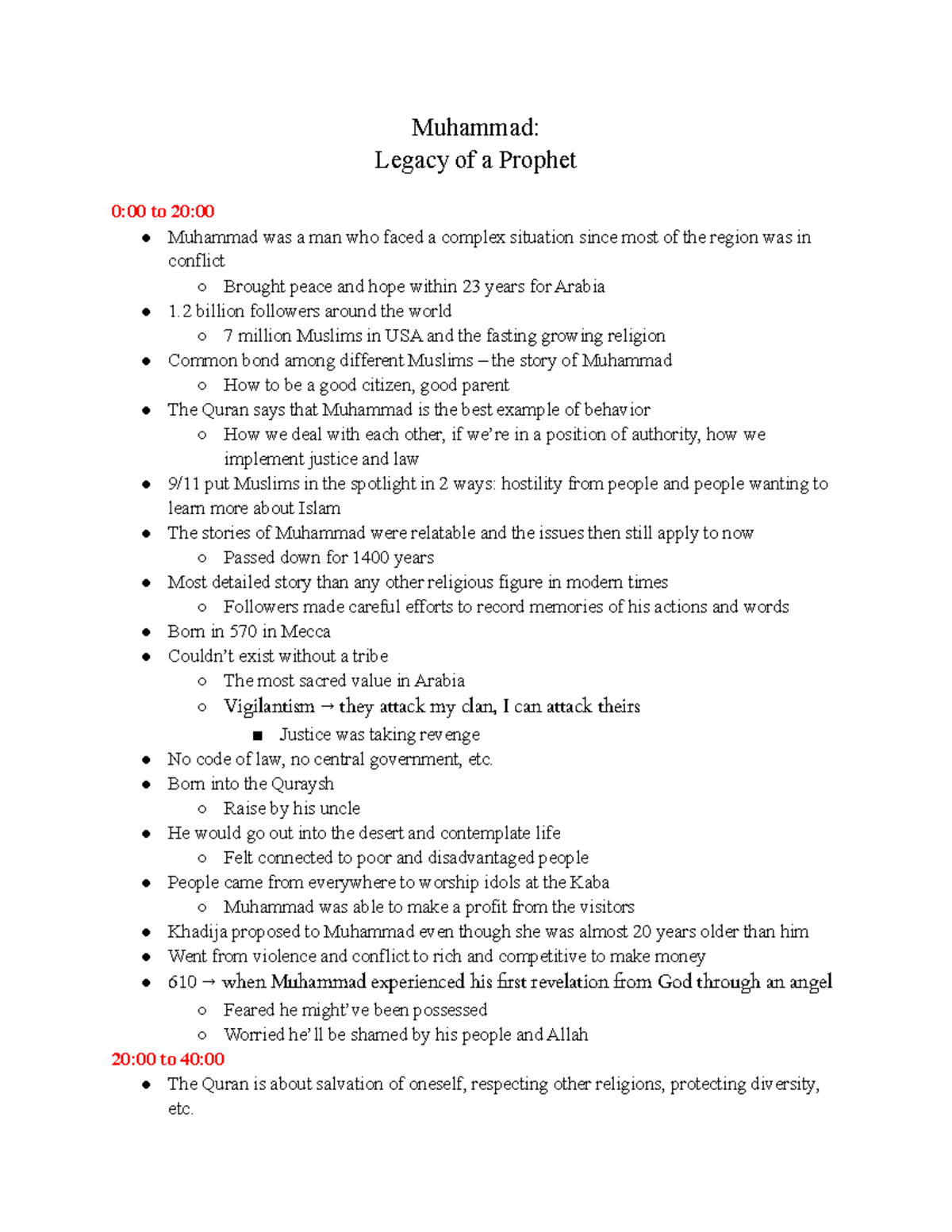 Muhammad Legacy of A Prophet - Muhammad: Legacy of a Prophet 0:00 to 20 ...