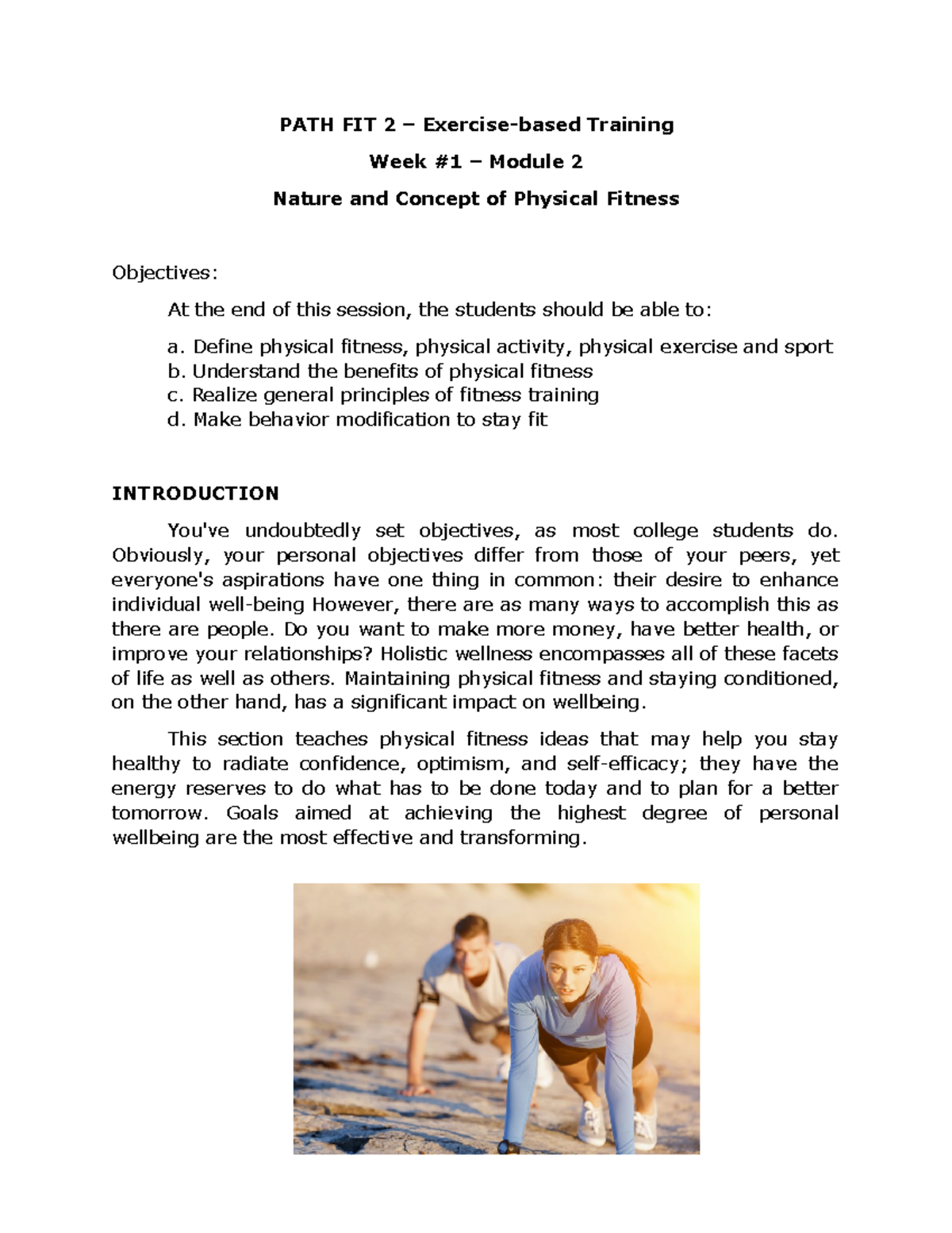 L1 Concept of Physical Fitness - PATH FIT 2 – Exercise-based Training ...