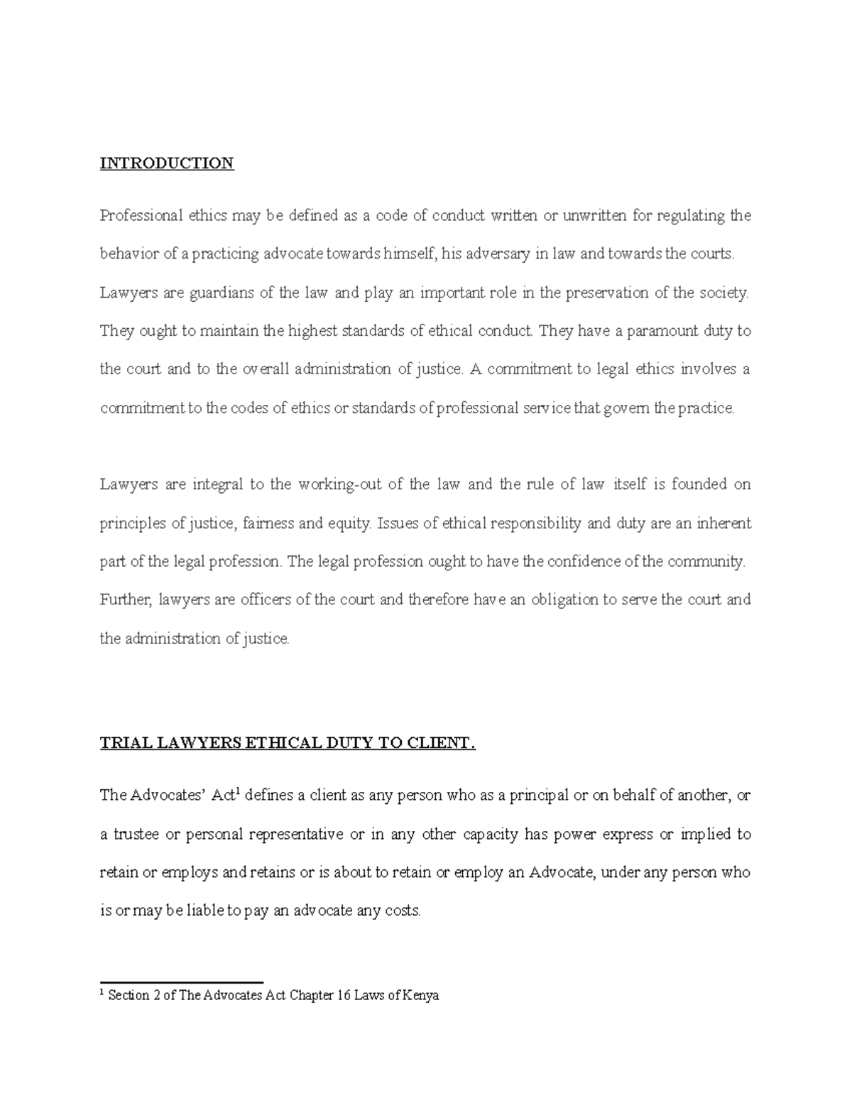 FIRM B7 Trial Advocacy - KENYA SCHOOL OF LAW - INTRODUCTION ...