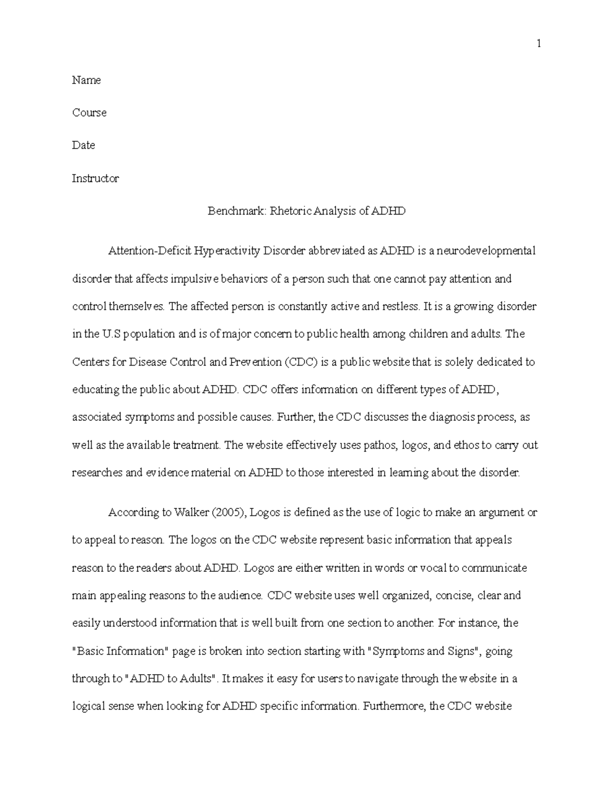 2 rhetoric analysis benchmark.edited (1)-1 - Name Course Date ...