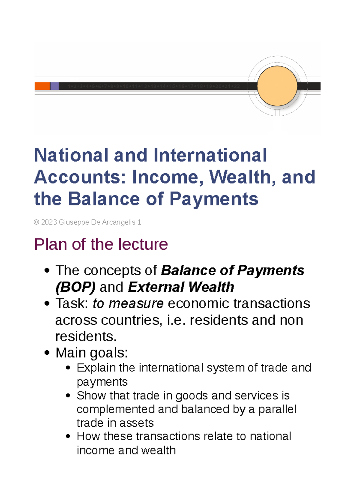 National and International Accounts - National and International ...