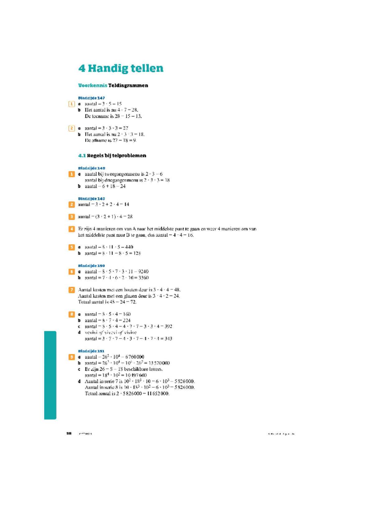 Havo 4, Wiskunde A, Uitwerkingen H4 - Studeersnel