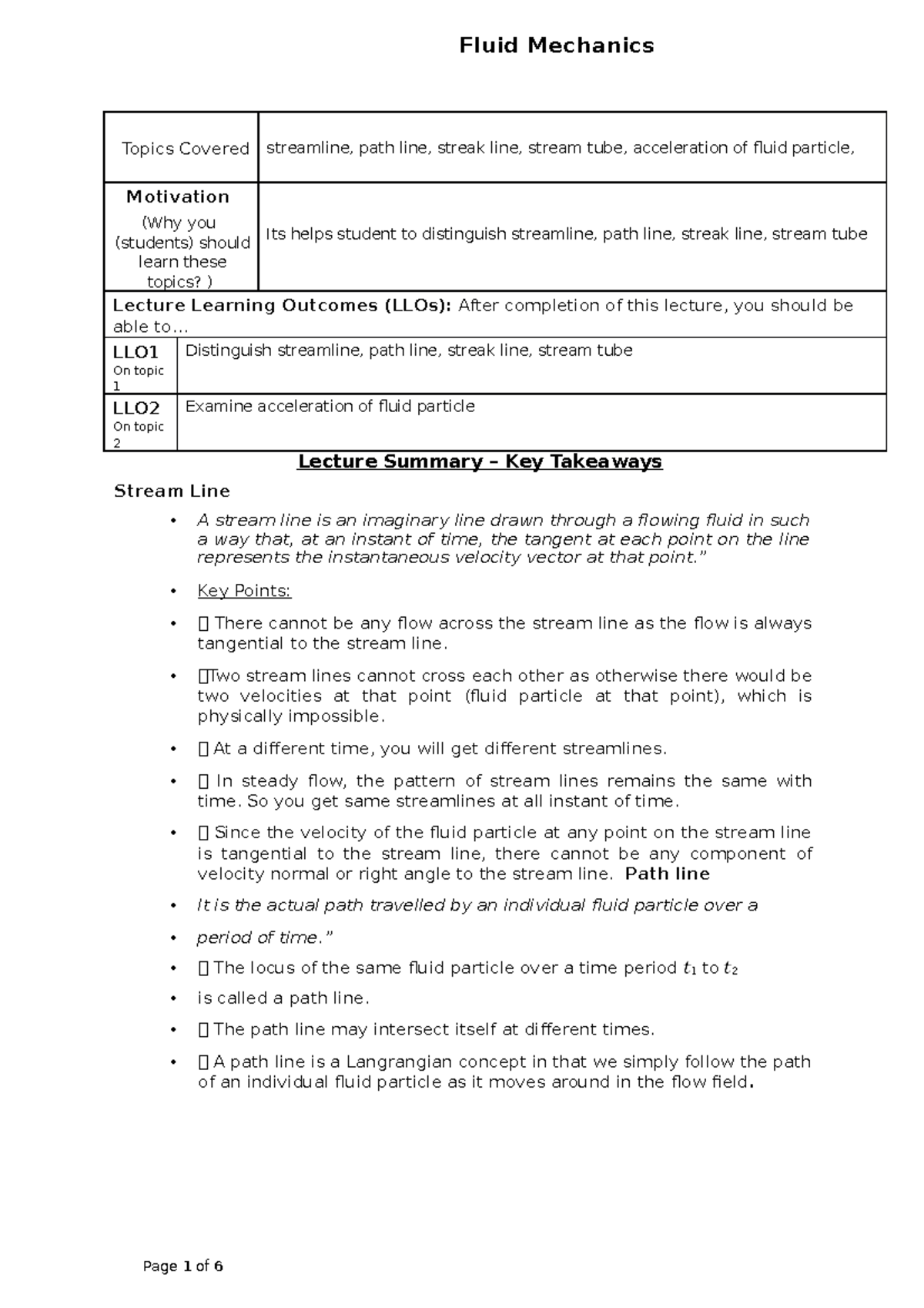 Streamline and pathline - Topics Covered streamline, path line, streak ...