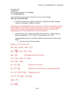 Econ 200 - Problem Set 2 - Answers - Economics 200 Problem Set 2 Due ...