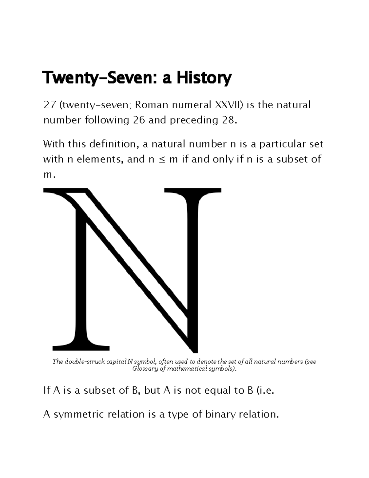 Twenty-Seven a History of known - Twenty-Seven: a History 27 (twenty ...