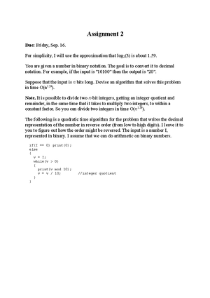 Assignment 3 - Fall 2011 - Assignment 3 Due: Wednesday, Sep. 28. 1 ...