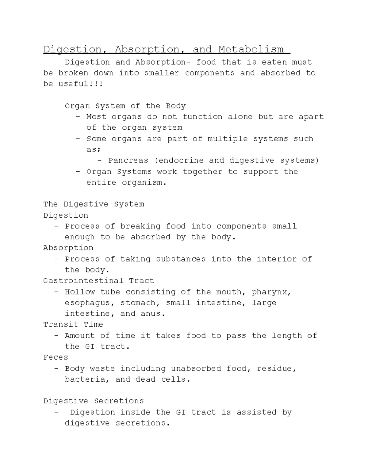 Untitled document (10) - Digestion, Absorption, and Metabolism ...