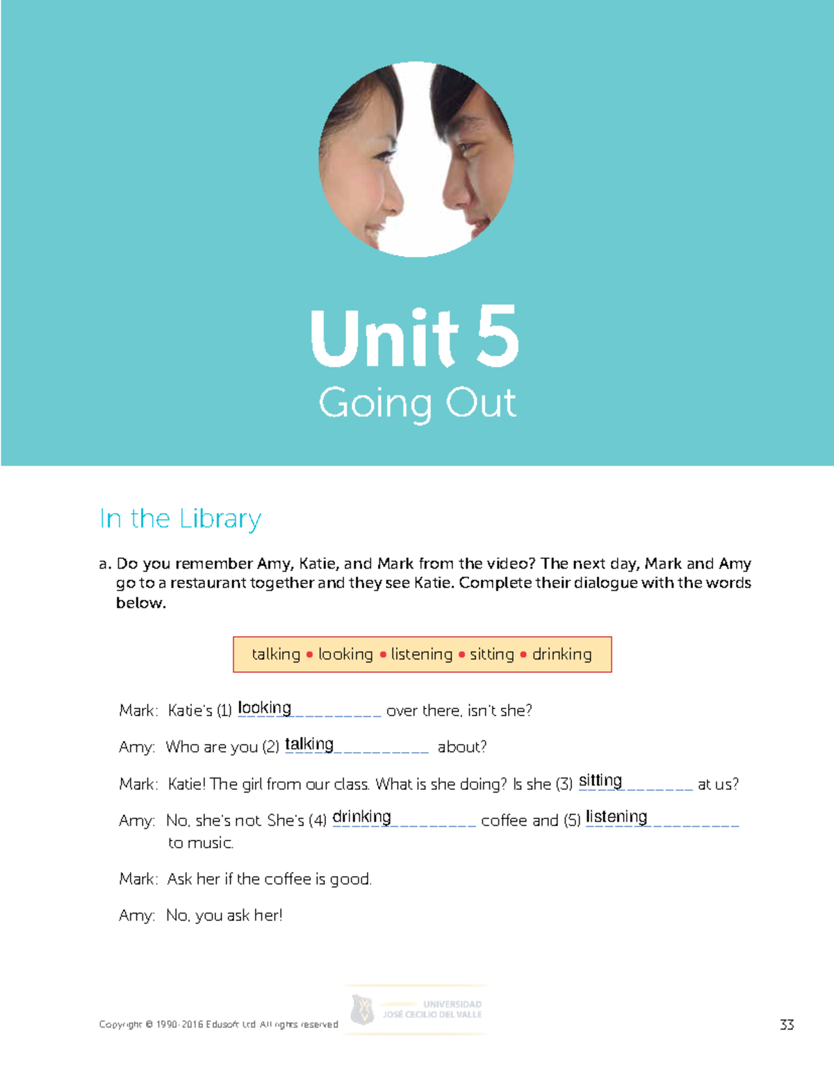 Workbook 05 - In the Library a. Do you remember Amy, Katie, and Mark ...