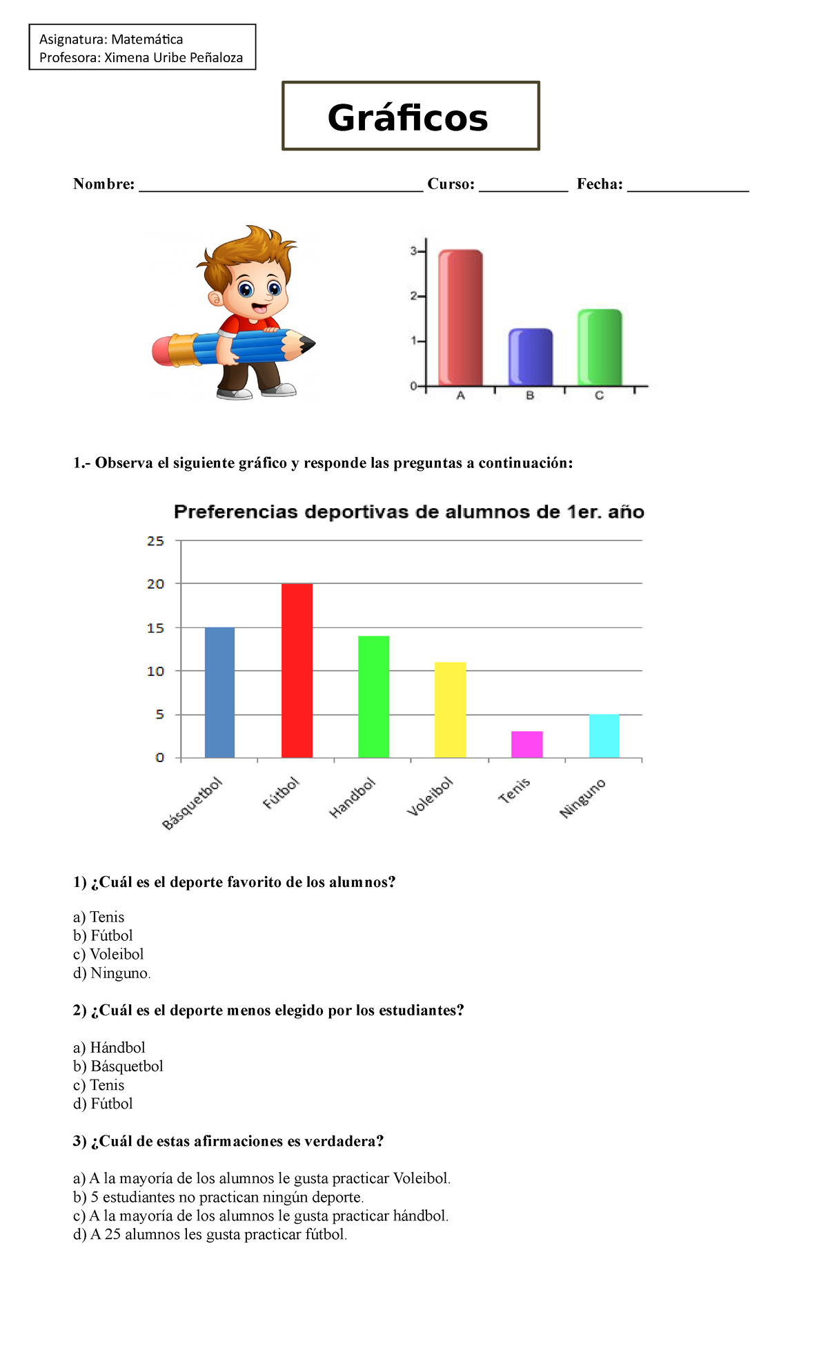 Guia graficos 3 basico - Gráficos Nombre ...