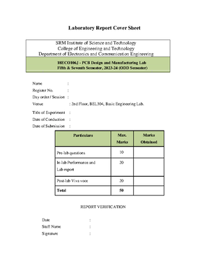 Lab manual - ESPD - Experiment No: 1 P-N JUNCTION DIODE CHARACTERISTICS ...