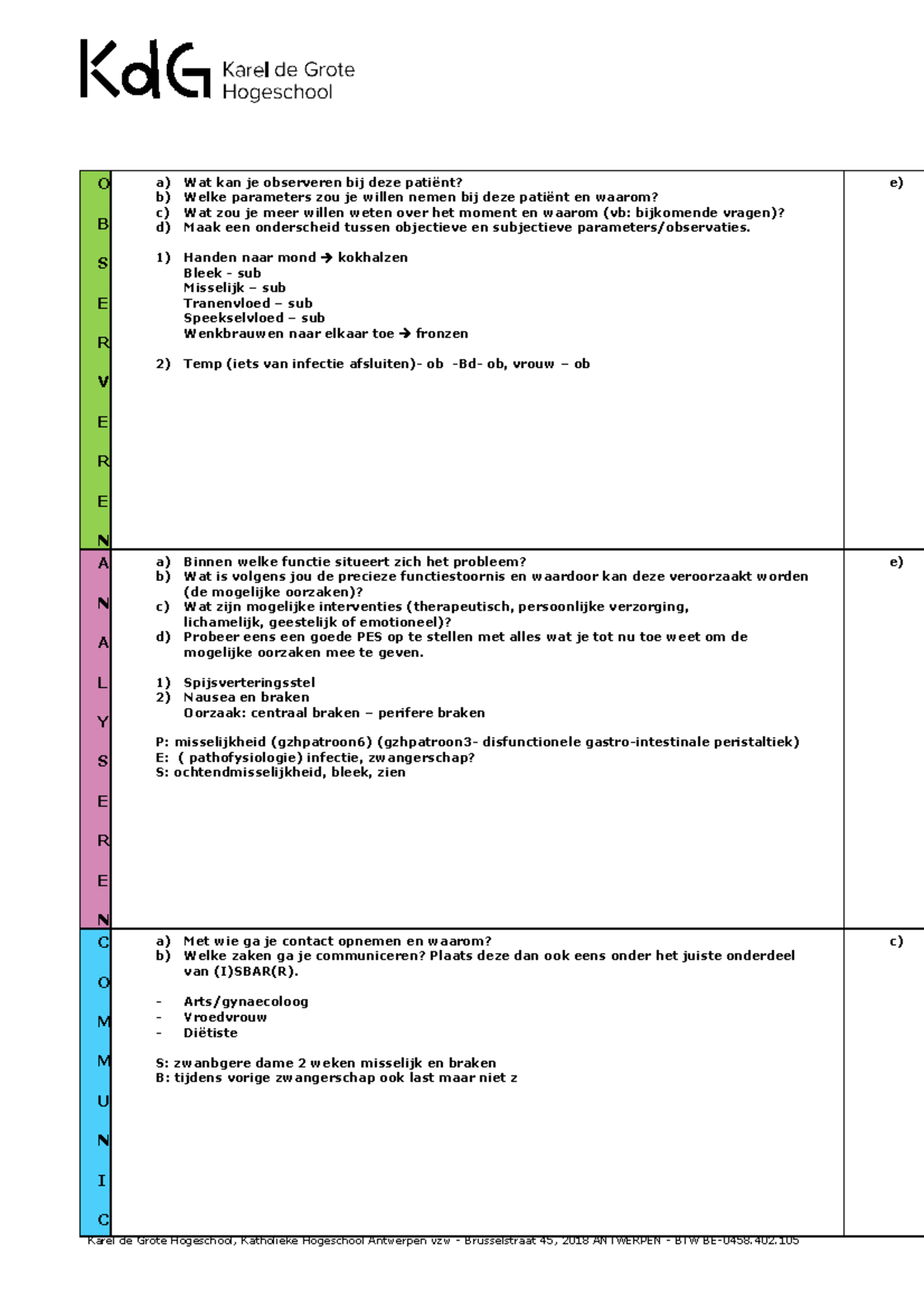 Invulblad PAN (3)-1 - hoe je het pan model gebruikt aan de hand van een ...