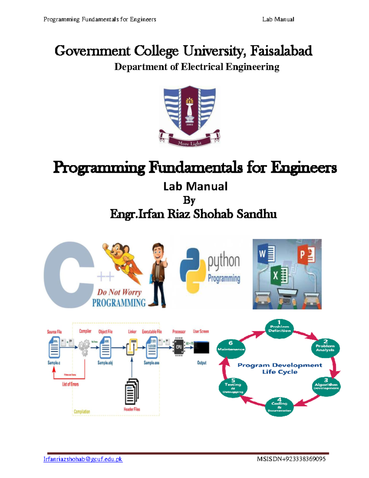 Experiment No. 1 Programming Fundamentals for Engineers - Government College University ...