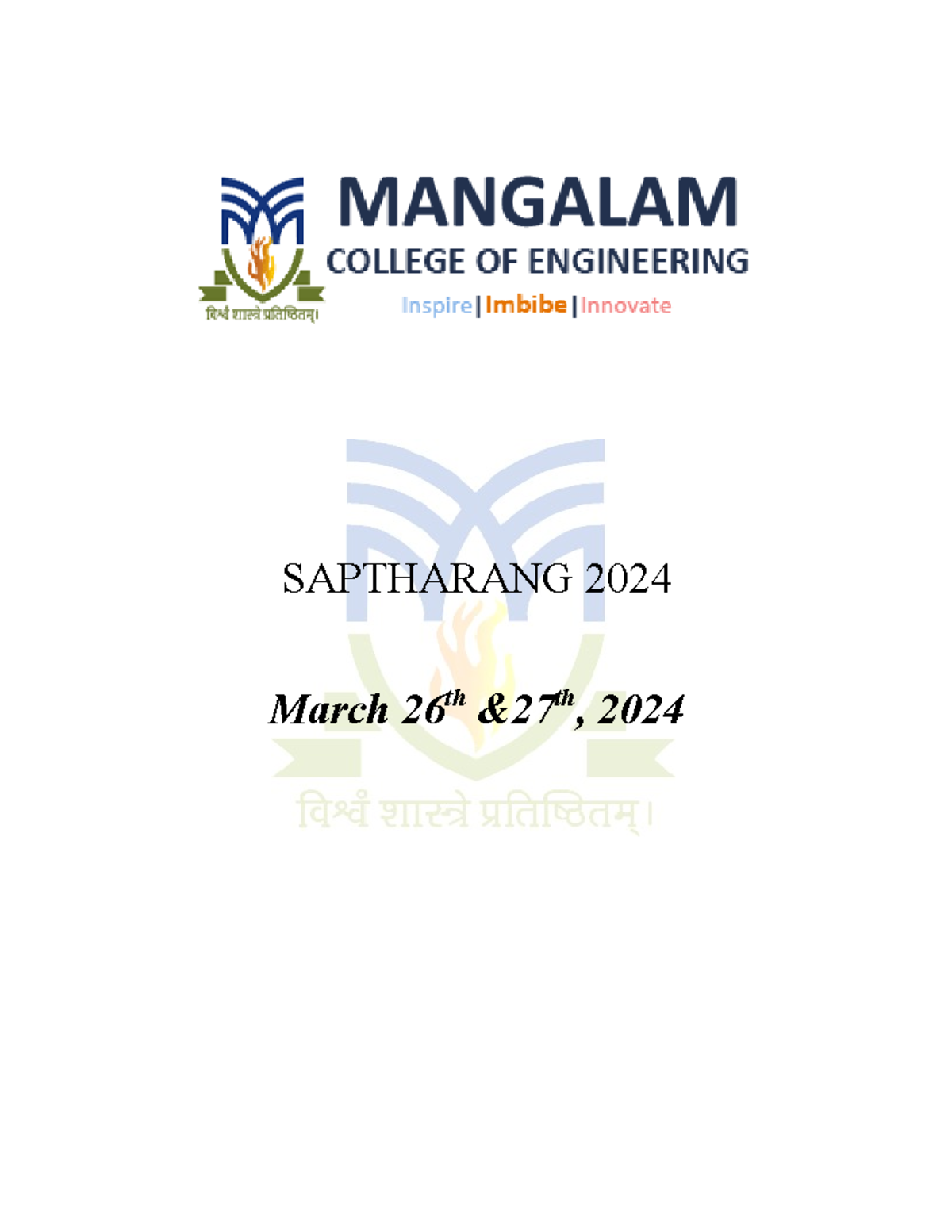 Committee list 24 - SAPTHARANG 2024 March 26 th & th , 2024 COMMITTEES ...
