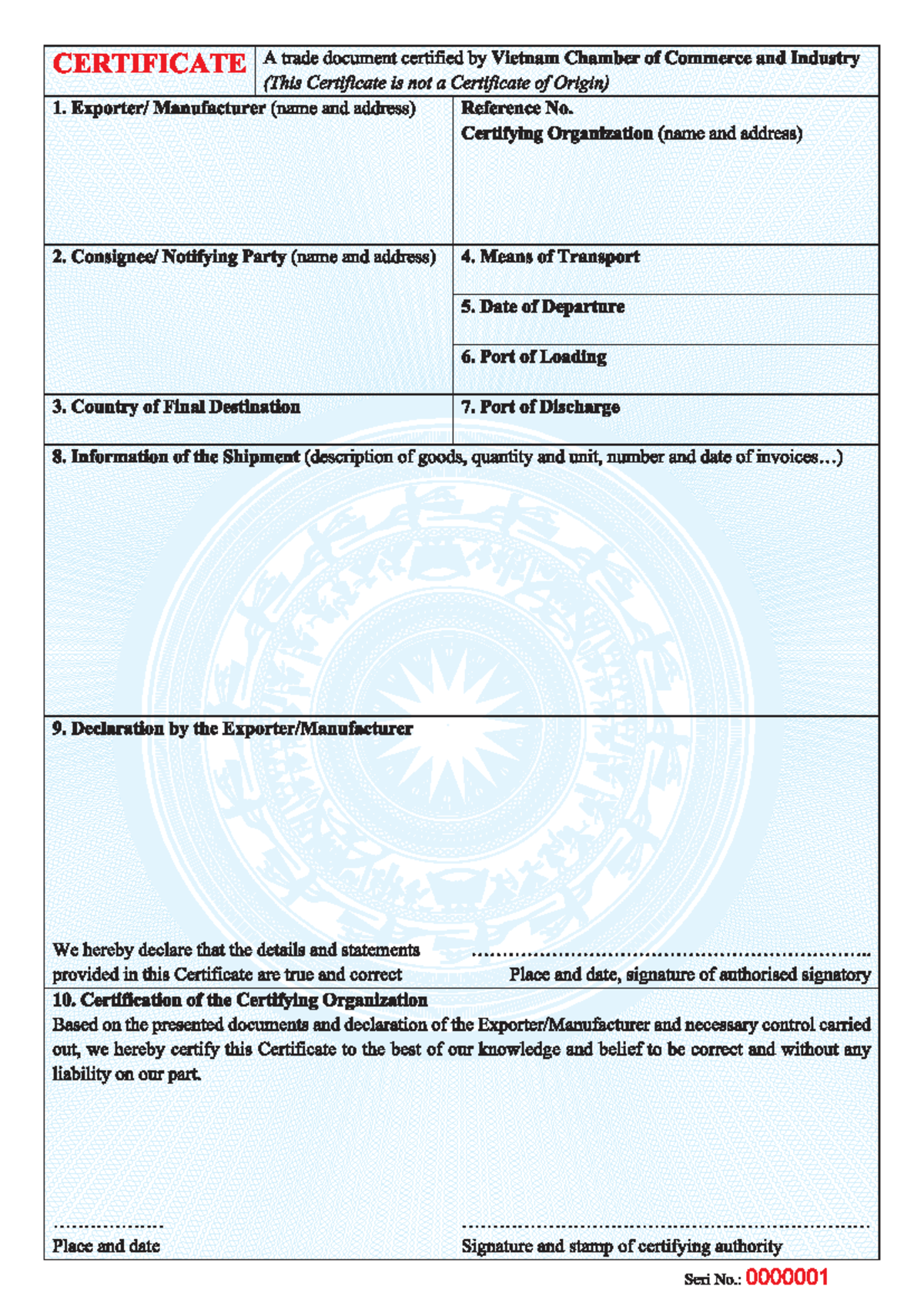 CO form E của ACFTA - CERTIFICATE A trade document certified Vietnam ...