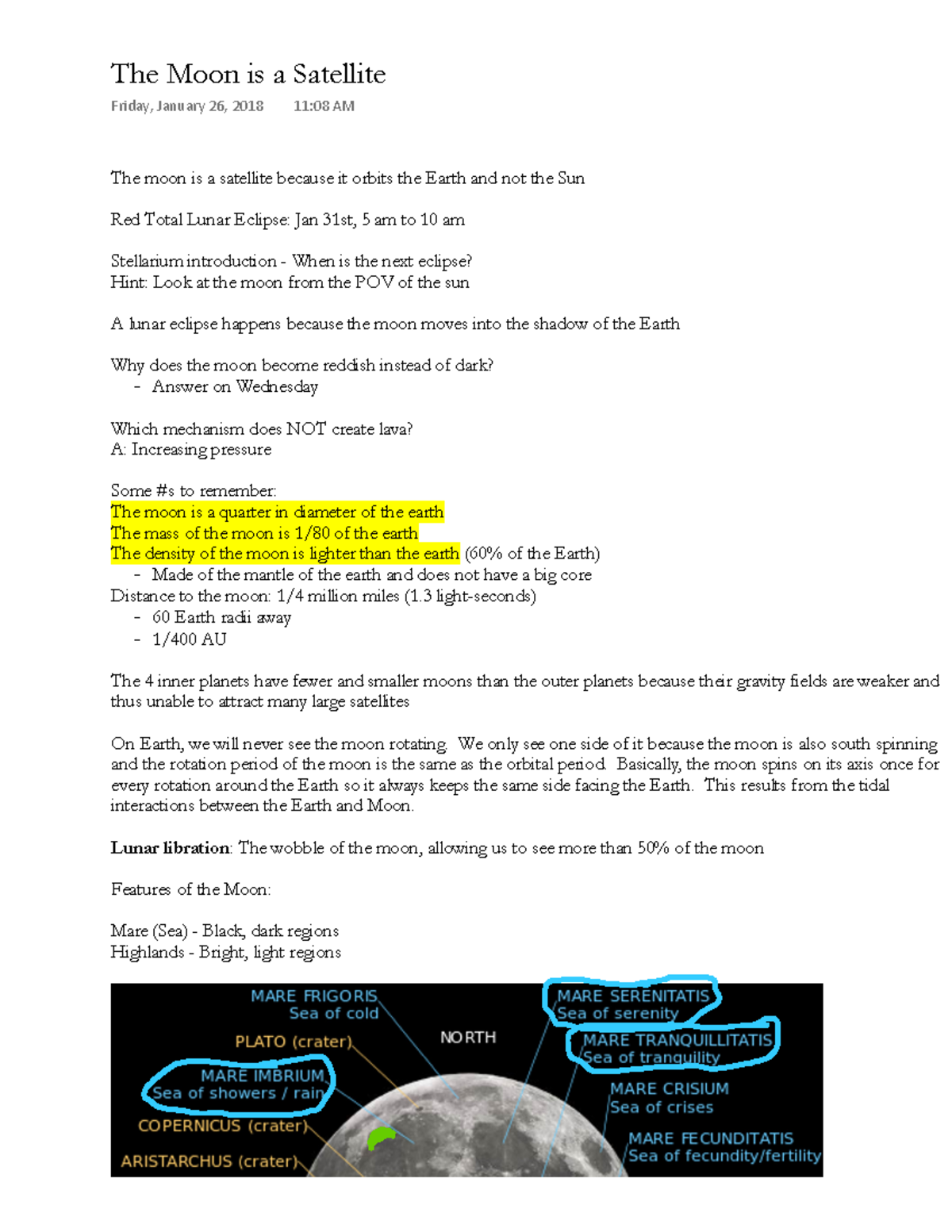 The Moon Lecture 6 - Professor: Wang - The Moon is a Satellite Friday ...